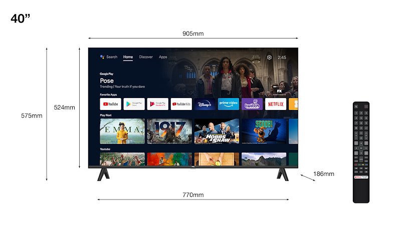 TCL Serie S5400A FULL HD 40" 40S5400A DOLBY ANDROID TV | Comet